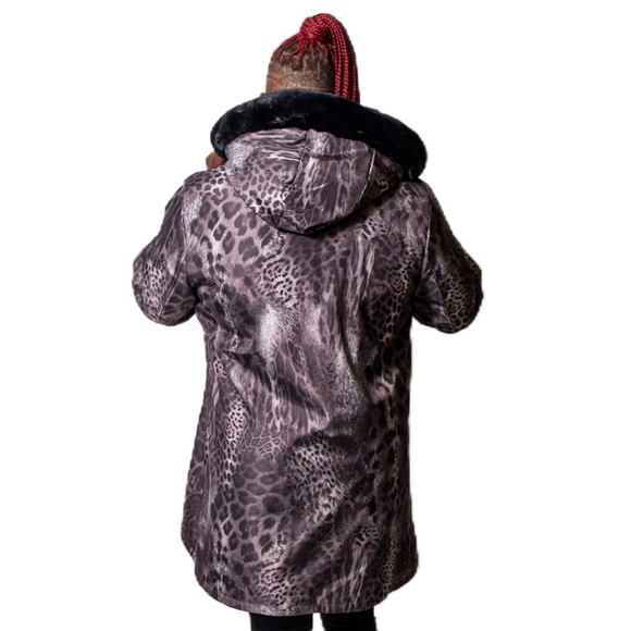 Nikki Jones | Jackets & Coats | Reversible Animal Print Faux Sheared ...